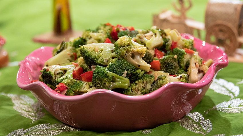 Indian Style Broccoli with Red Bell Pepper – 3ABN Recipes