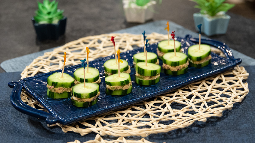“Tuna” Salad Cucumber Stacks – 3ABN Recipes